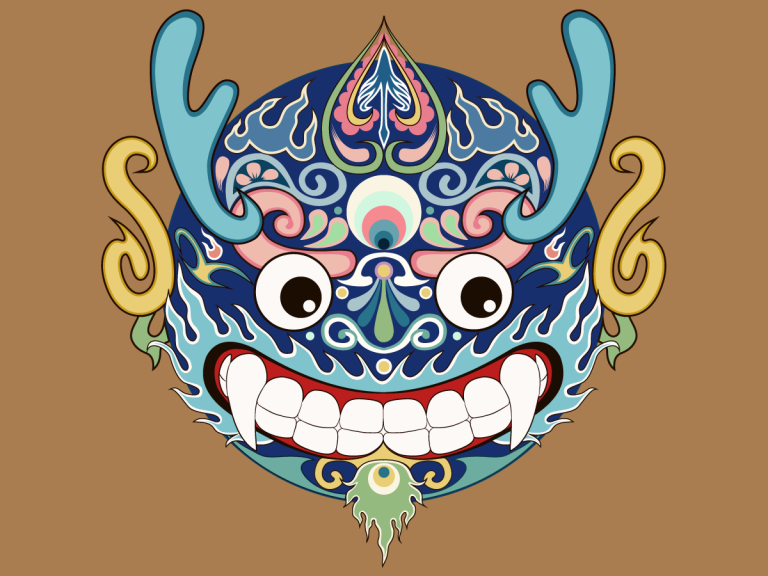The Monster Nian -China Illustrations Vectors AI ESP – Free Chinese ...