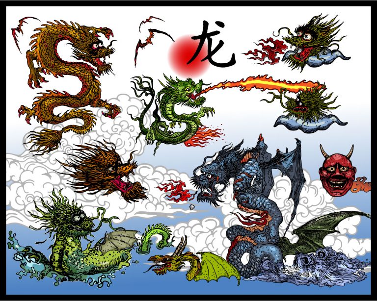 The Chinese loong illustration graphics vector download – Free Chinese ...
